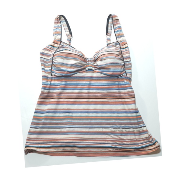 captiva | Swim | Captiva Stripped Swim Shelf Bra Top | Poshmark
